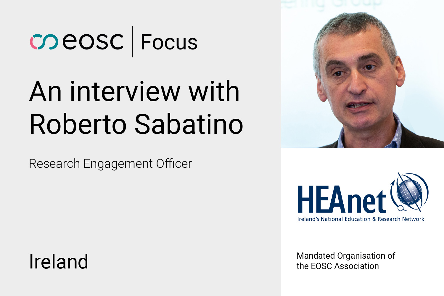 Building the ‘people ecosystem’ in Ireland: Interview with Roberto Sabatino of HEAnet - EOSC ...