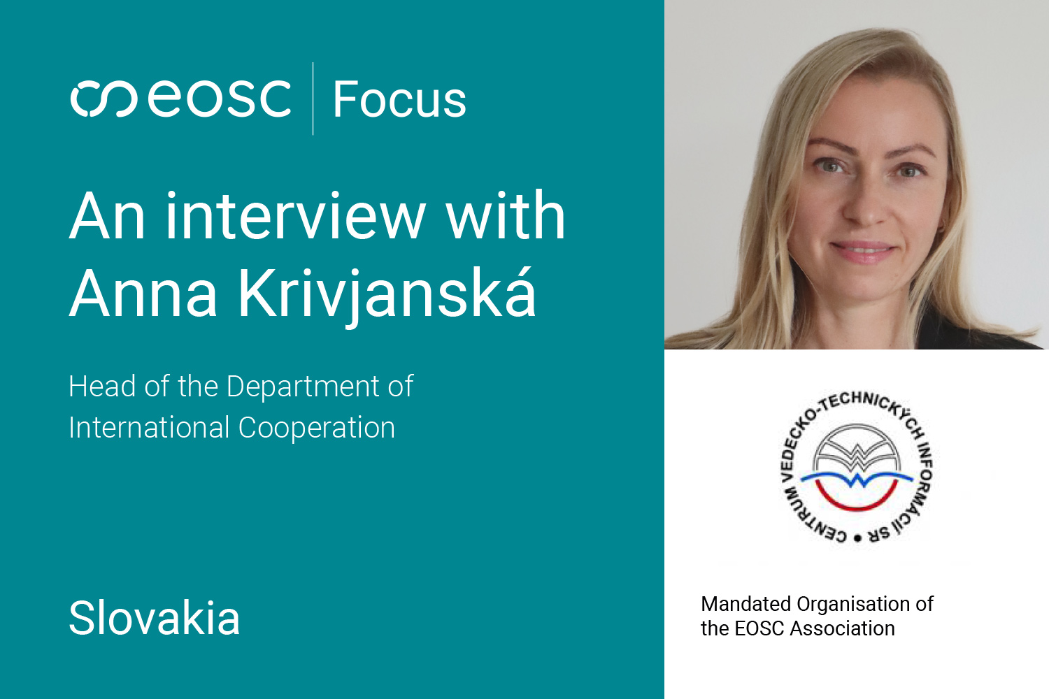 Laying the groundwork for Open Science in Slovakia: Interview with Anna Krivjanská from CVTI SR ...