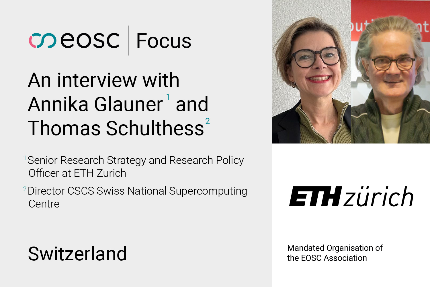 Empowering the EOSC community through Switzerland’s direct democracy ...